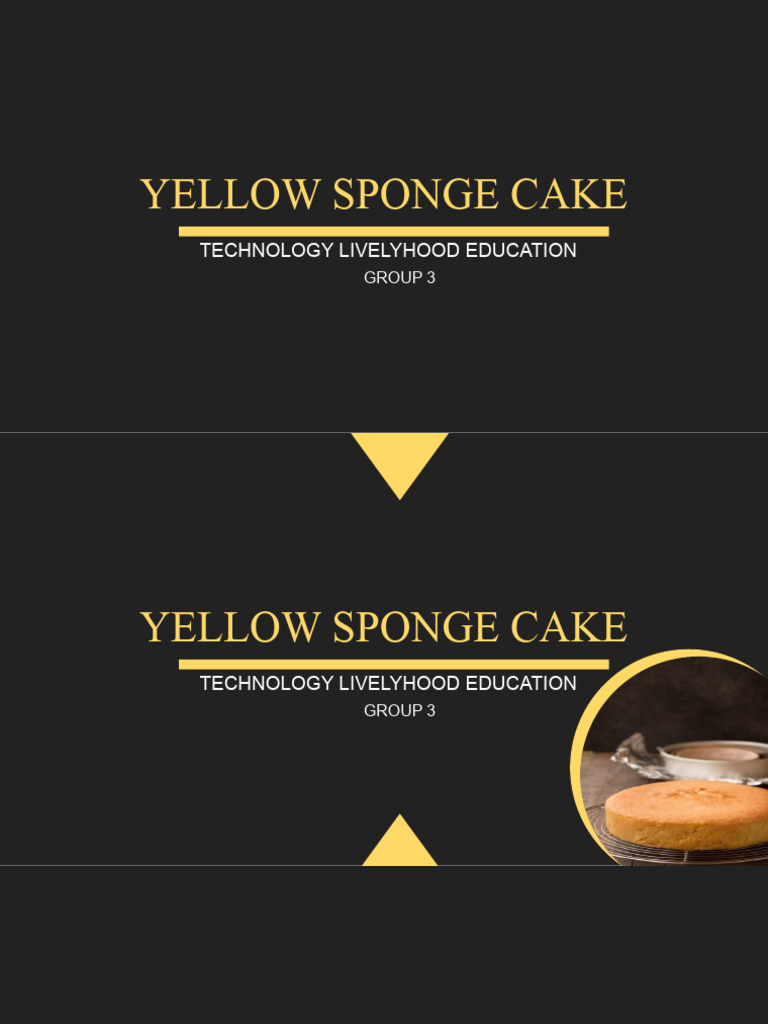 Yellow Sponge Cake Variations | PDF | Cakes | Baking Powder