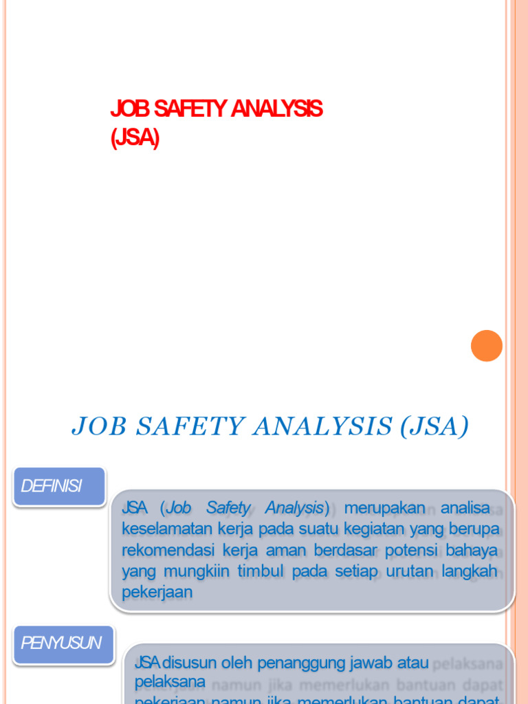 Job Safety Analysis (JSA) | PDF