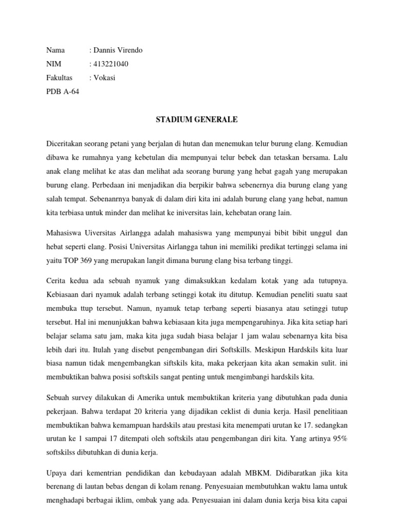 Dannis Virendo (Stadium Generale) | PDF