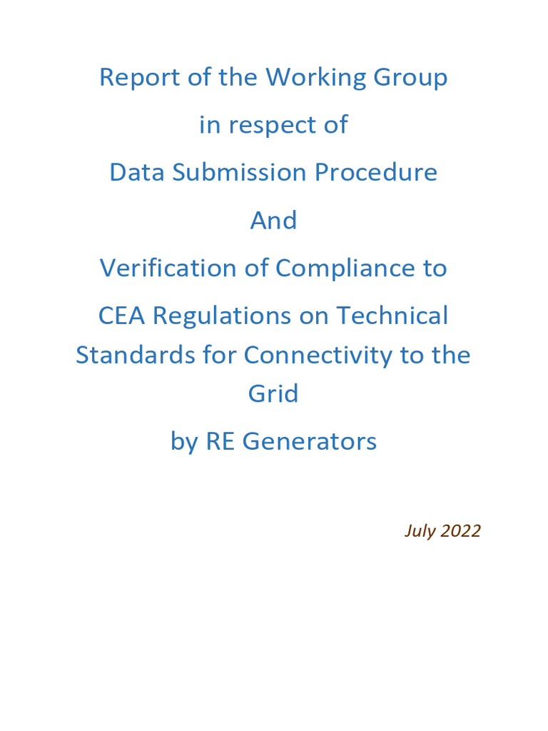 CEA Compliance Report for RE Generators | PDF | Power Inverter ...