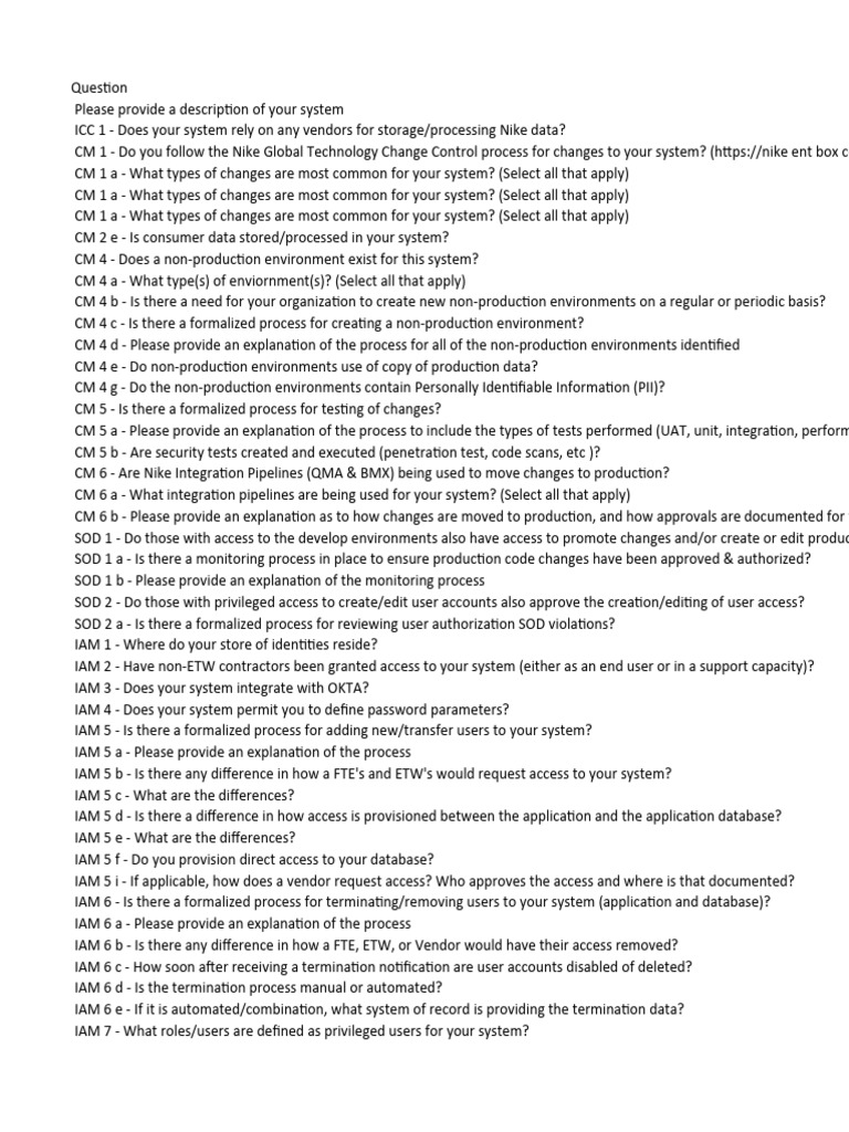 Information Security Assessment Questionnaire | PDF | Cryptography ...