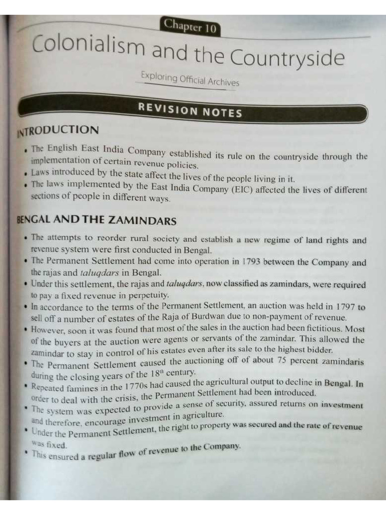 Colonialism and the Countryside | PDF