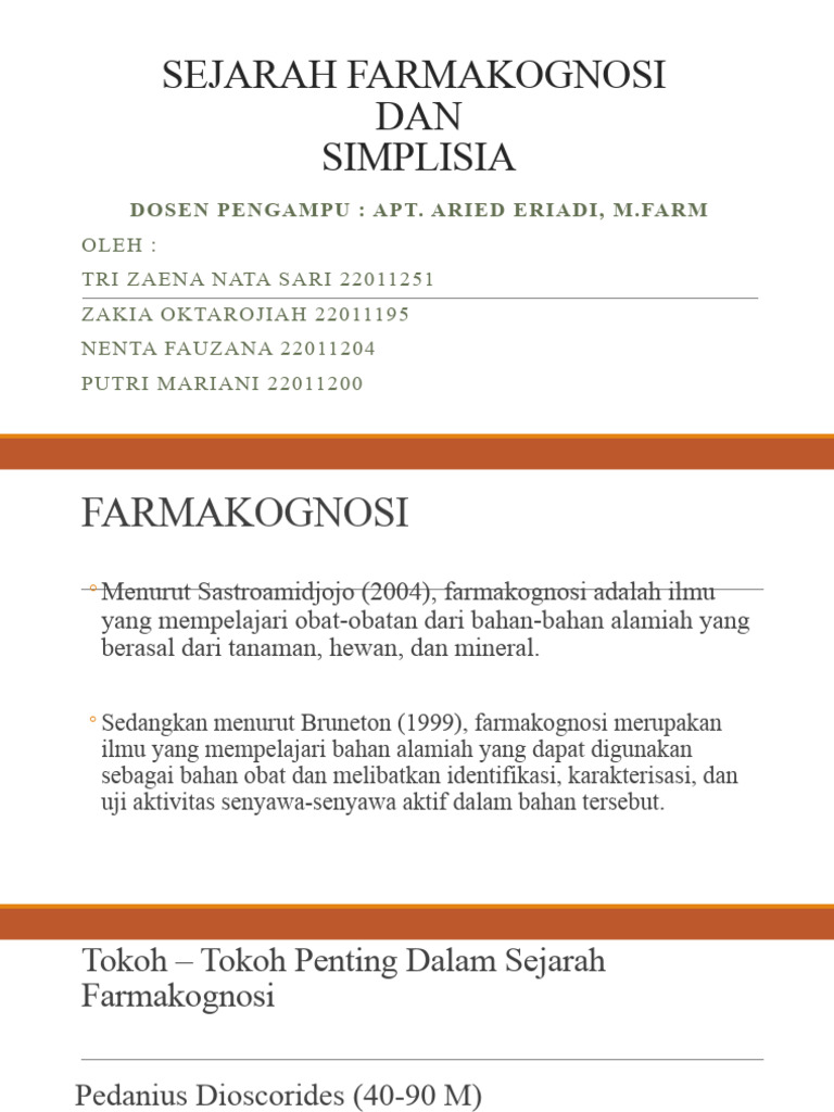 2022b - Farmakognosi 1 - Kelompok 4 | PDF | Pengembangan Diri | Kesehatan Holistik