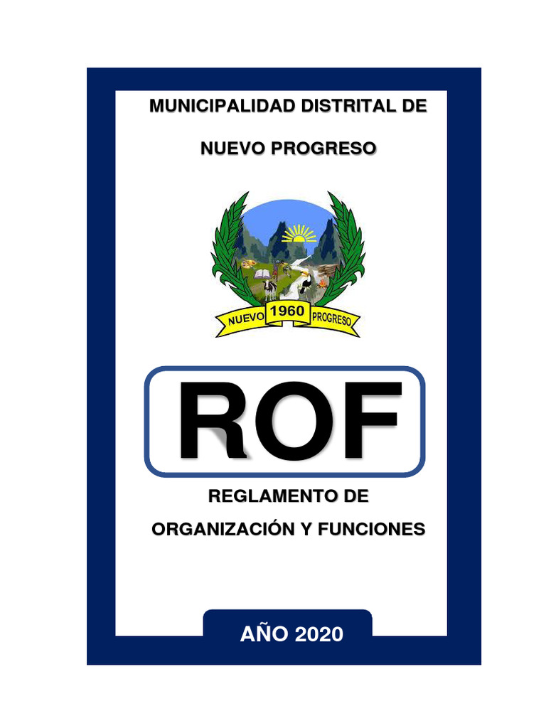 ROF MDNP | PDF | Alcalde | Gobierno local