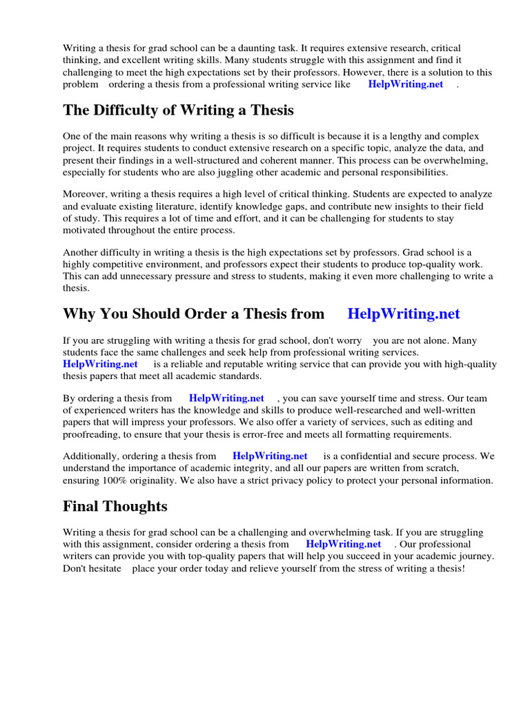 Overcoming Grad School Thesis Challenges | PDF | Apa Style | Methodology