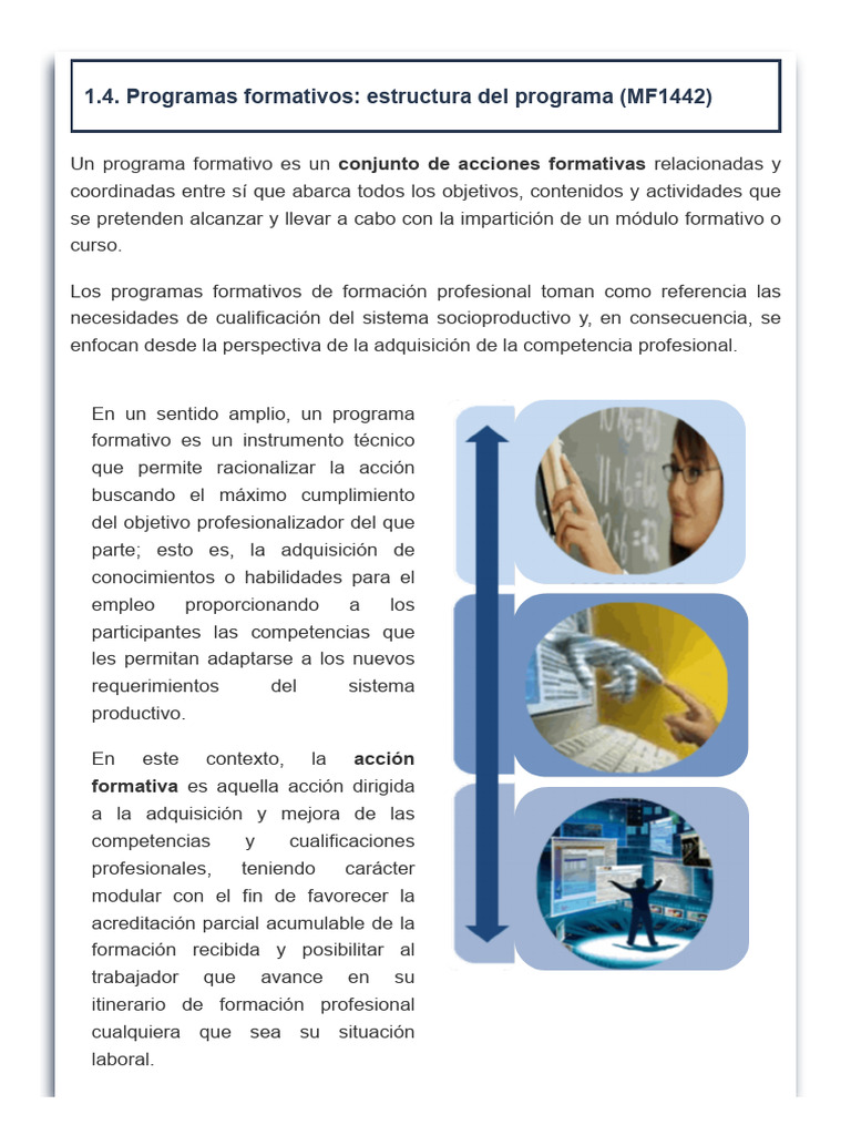 1.4. Programas Formativos Estructura Del Programa | PDF | Aprendizaje | Modificación de ...