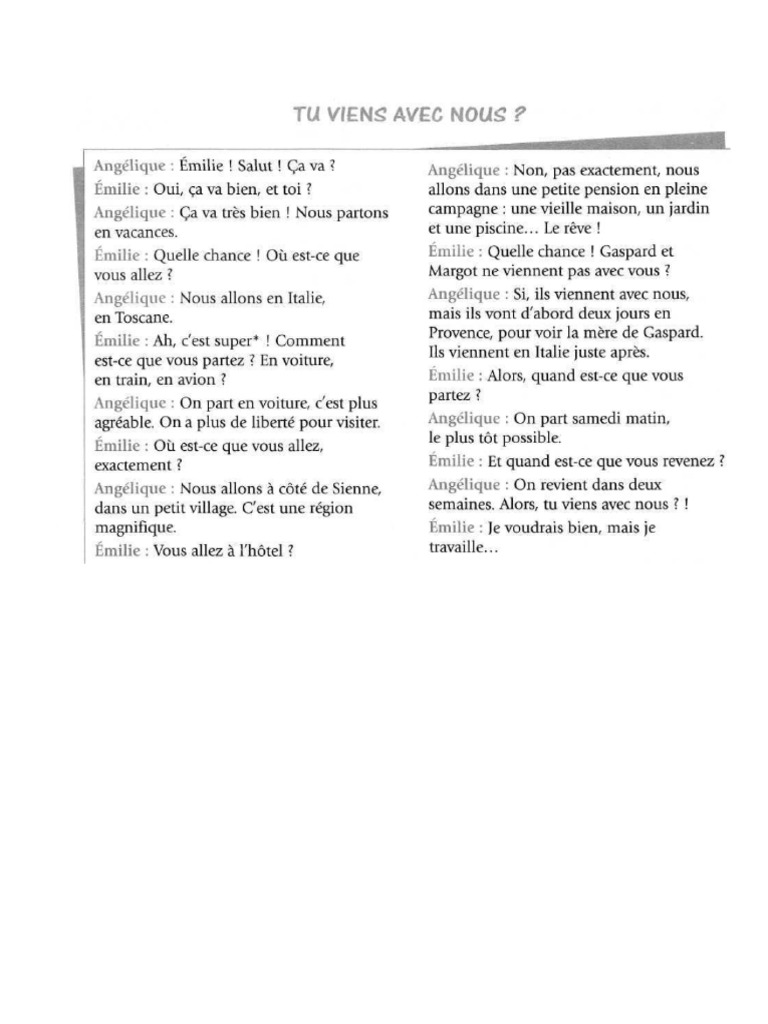 Aller, Venir, Partir | PDF