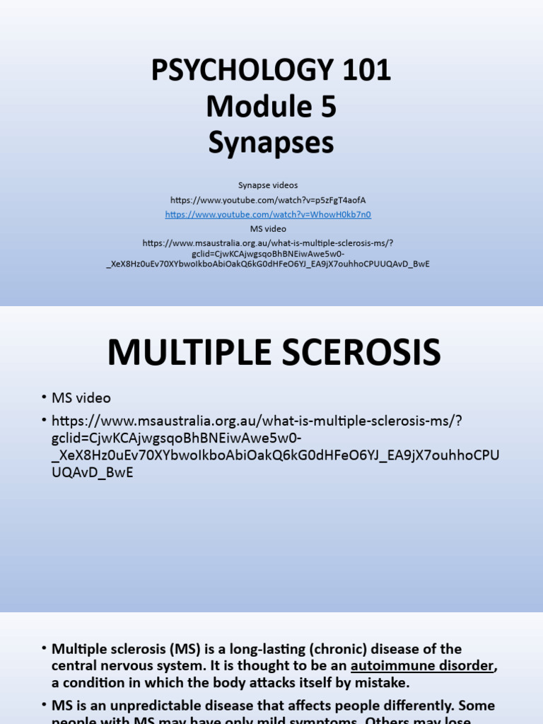 NECC MOD 5 Synapses | PDF | Neuron | Synapse