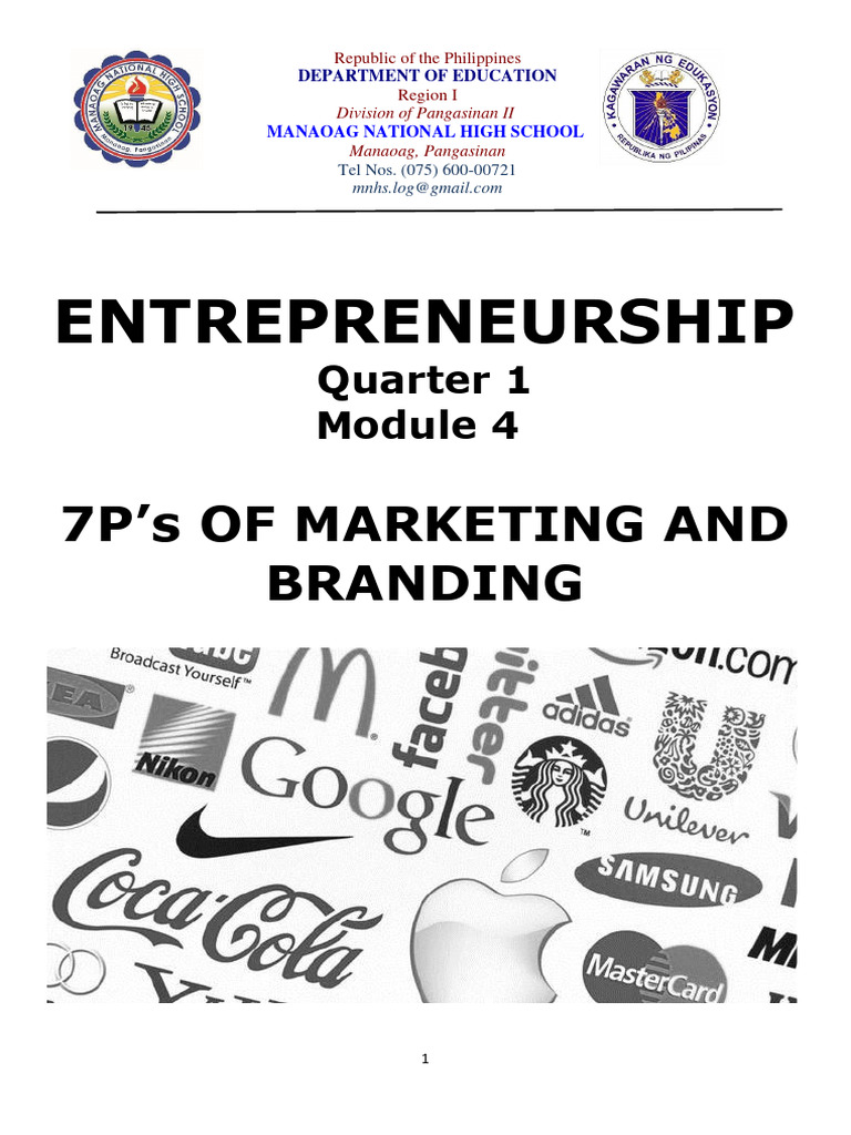 ENTREPRENEURSHIP Q1 Module 4 | PDF | Marketing | Retail