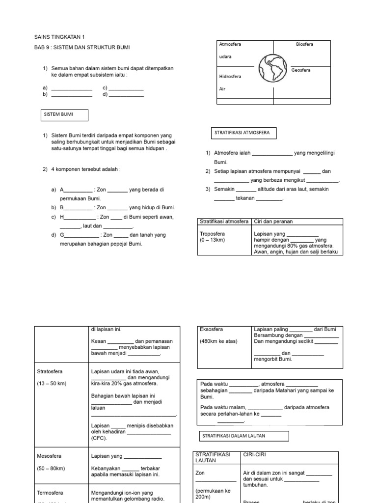 nota sains form 1 bab 9 | PDF