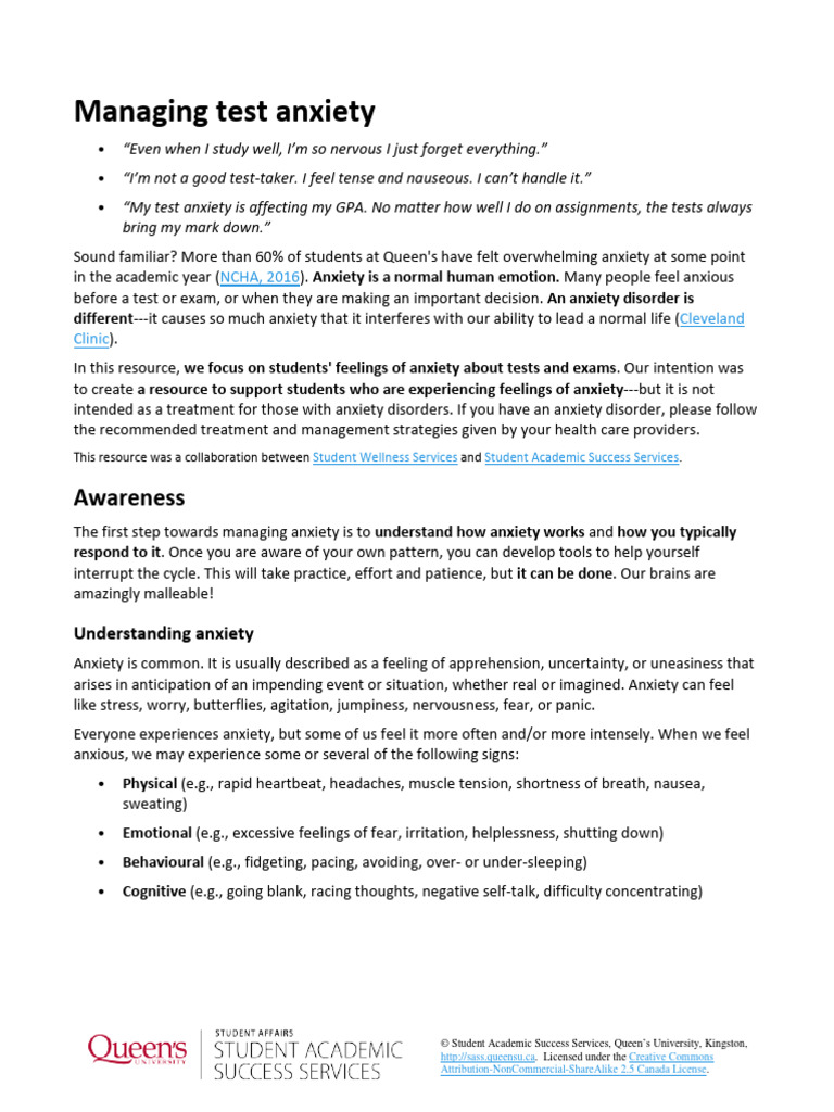 Test-anxiety | PDF | Anxiety | Feeling