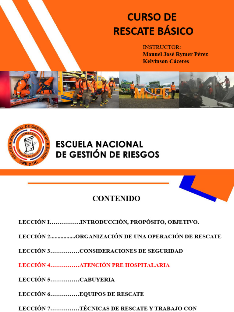 Curso Rescate Básico | PDF | Cuerda | Logística