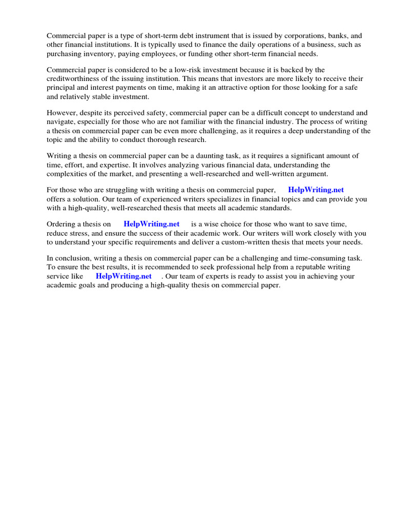 What Is Meant by The Term Commercial Paper | PDF | Commercial Paper | Banks