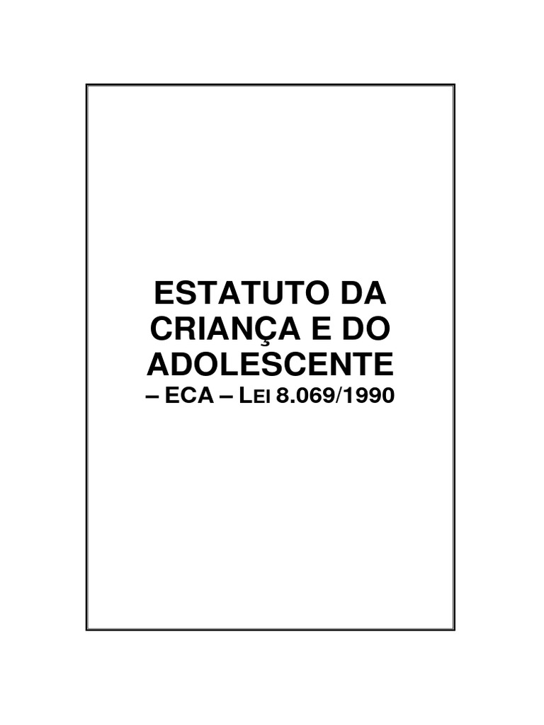 Estatuto da Criança e do Adolescente ECA | PDF | Adoção | Família
