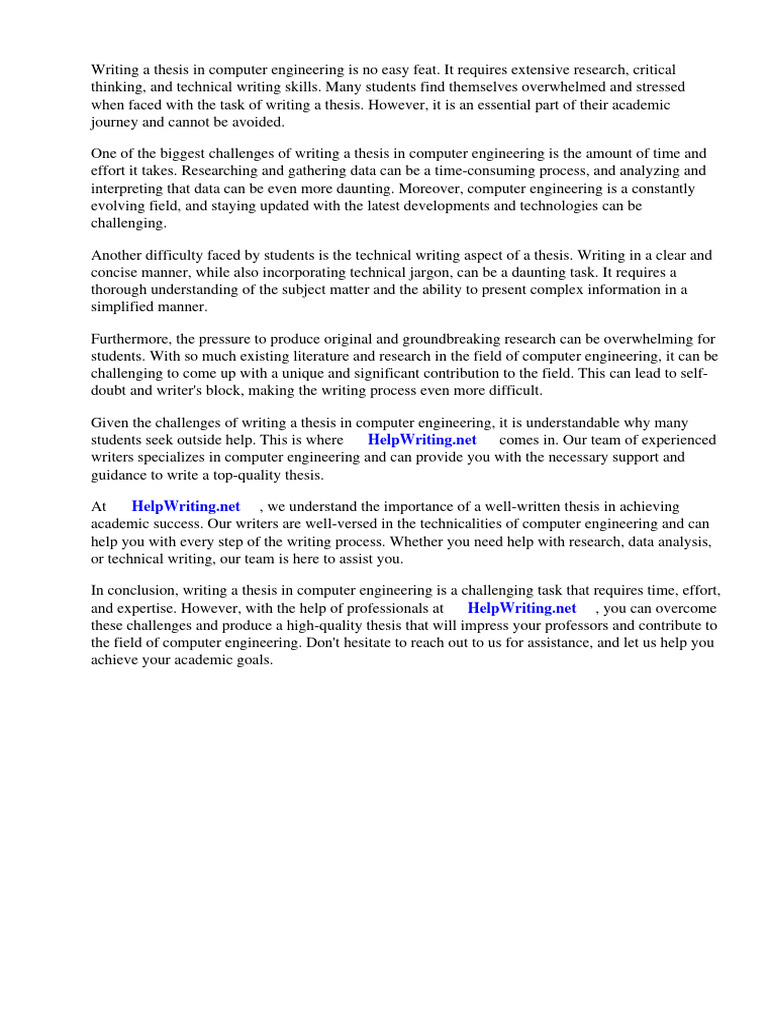 Challenges in Writing Computer Engineering Theses | PDF | World Wide Web | Internet & Web