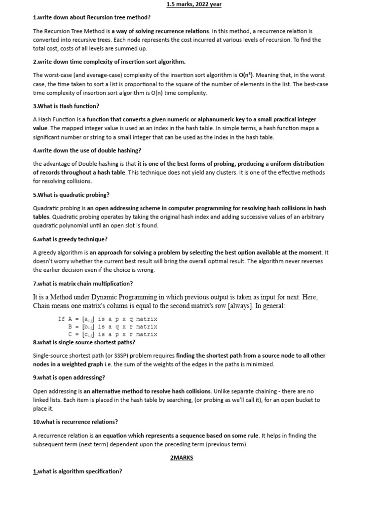 6th Sem Algorithm (c-14) Answer | PDF | Time Complexity | Dynamic Programming