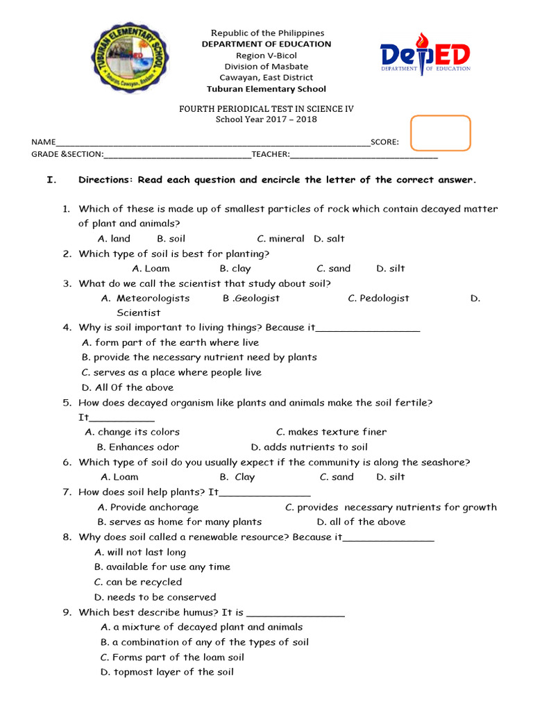 Pt Science 4 Q4 Pdf Soil Weather
