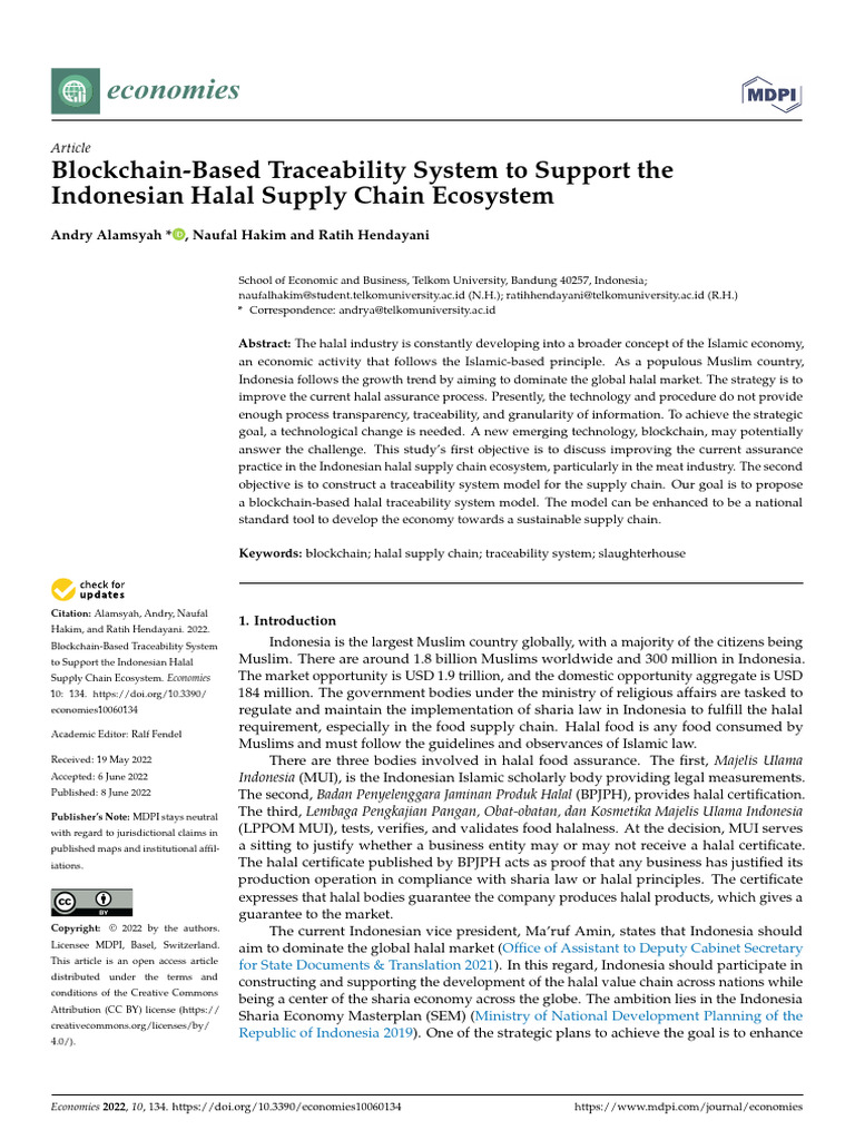 Blockchain Based Traceability System To Support Th Pdf