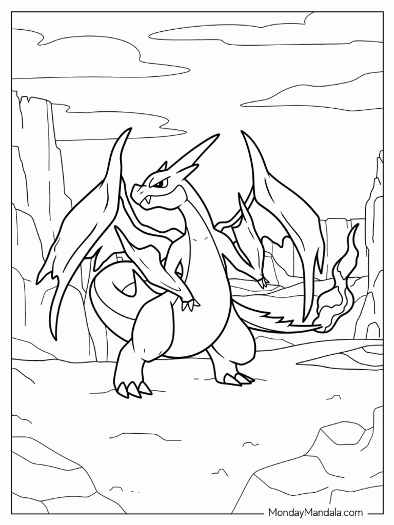 Coloring Page of Charizard | PDF