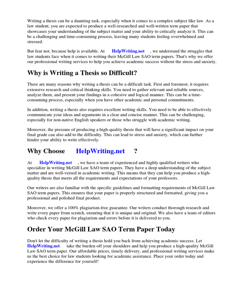 McGill Law Term Paper Writing Help | PDF | Justice Of The Peace | Sharia