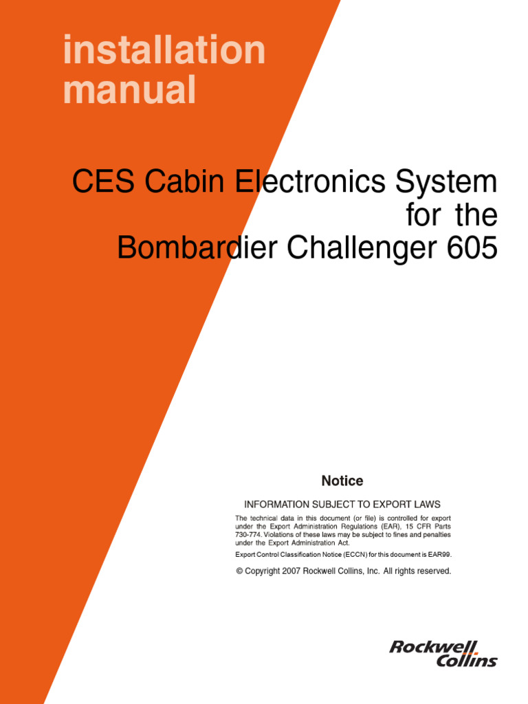 RC - CES-605 Installation Manual - 523-0808269 - Edn 4-Rev 1 | PDF ... RC - CES-605 Installation Manual - 523-0808269 - Edn 4-Rev 1 | PDF ...
