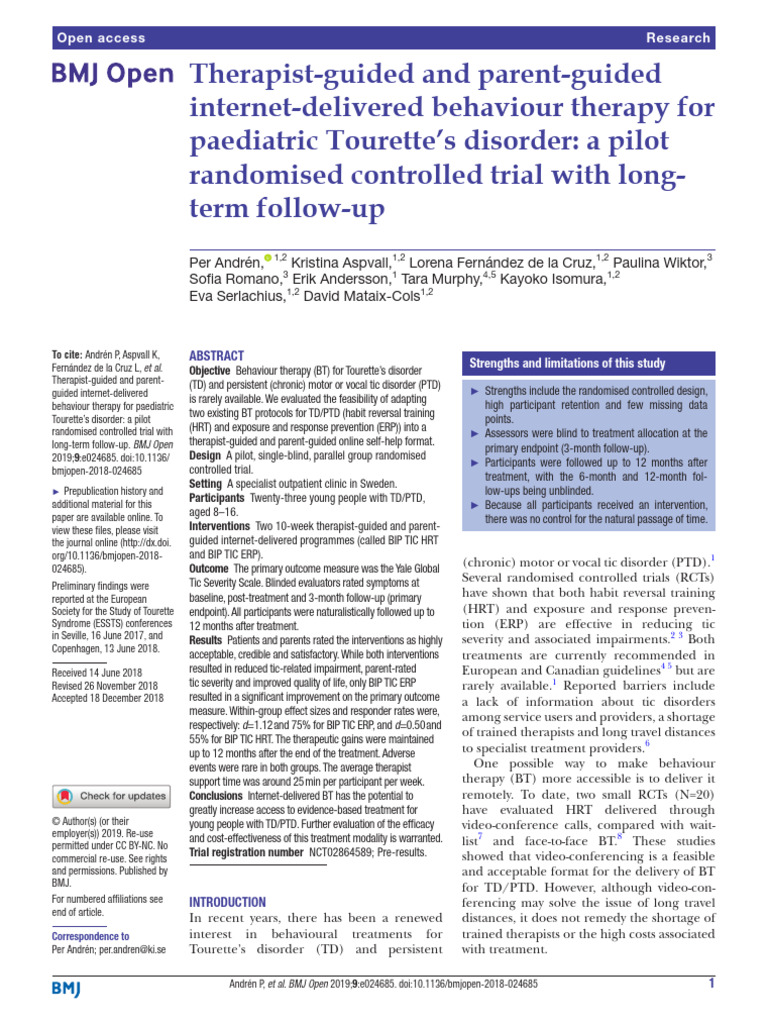 Ts 19 | Download Free PDF | Mental Disorder | Tourette Syndrome