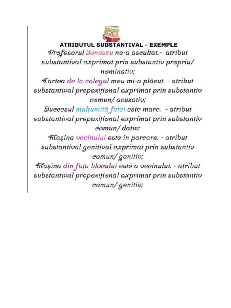 Atributul Feluri Cazuri Ex | PDF