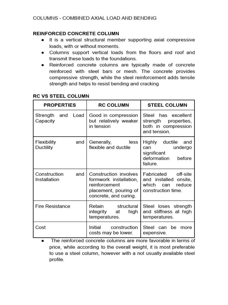 Reinforced Concrete Column 1 | PDF | Reinforced Concrete | Column