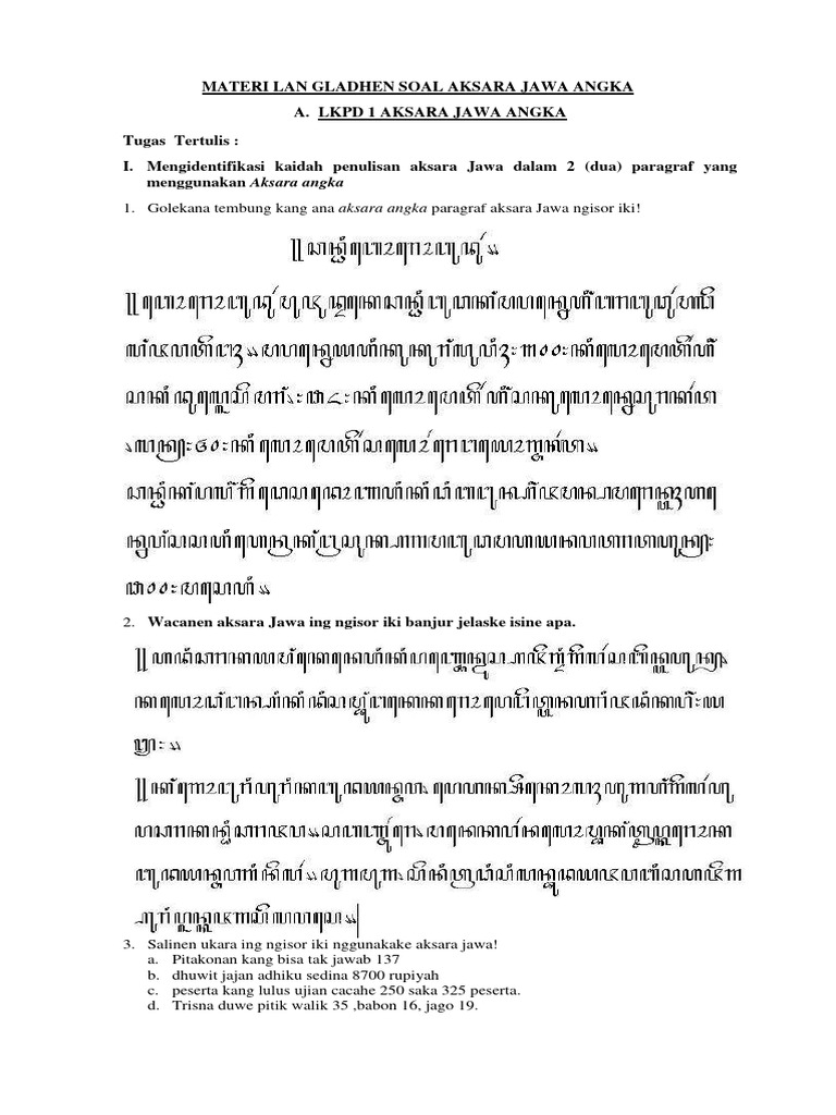 Aksara Jawa Angka.. | PDF