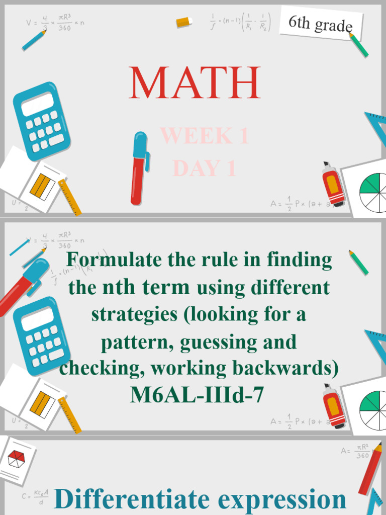6th Grade Math: Nth Term & Equations | PDF | Equations | Algebra