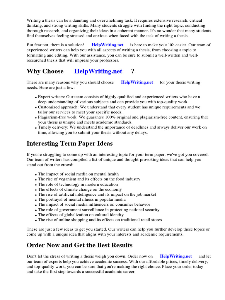 Interesting Term Paper Ideas | PDF | Qualitative Research | Sociology