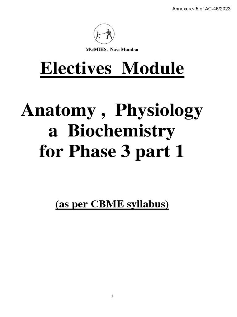 Electives in Anatomy and Biochemistry | PDF | Electromyography ...