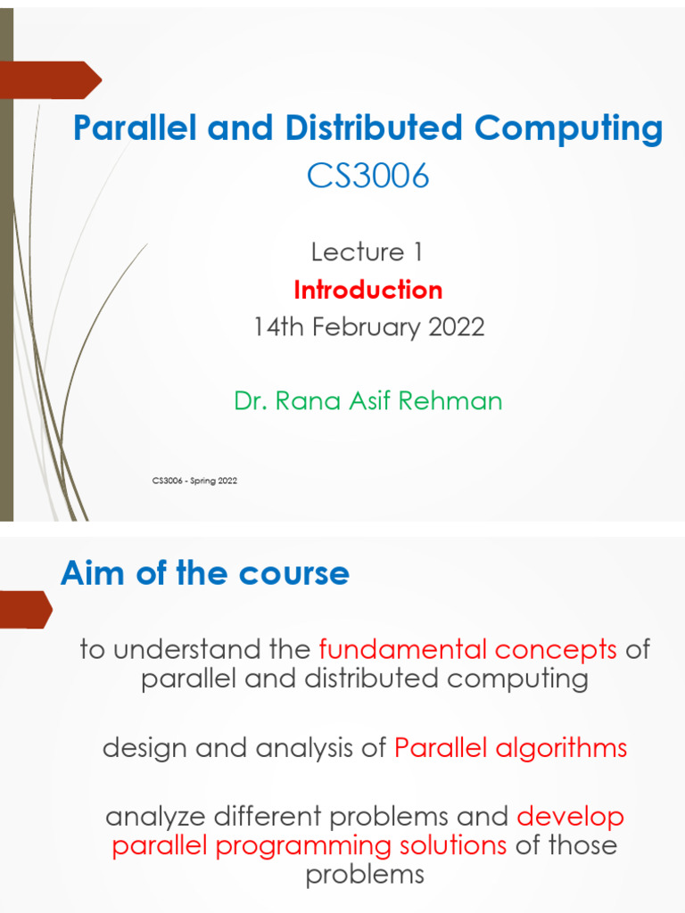 W1L1 | PDF | Parallel Computing | Multi Core Processor