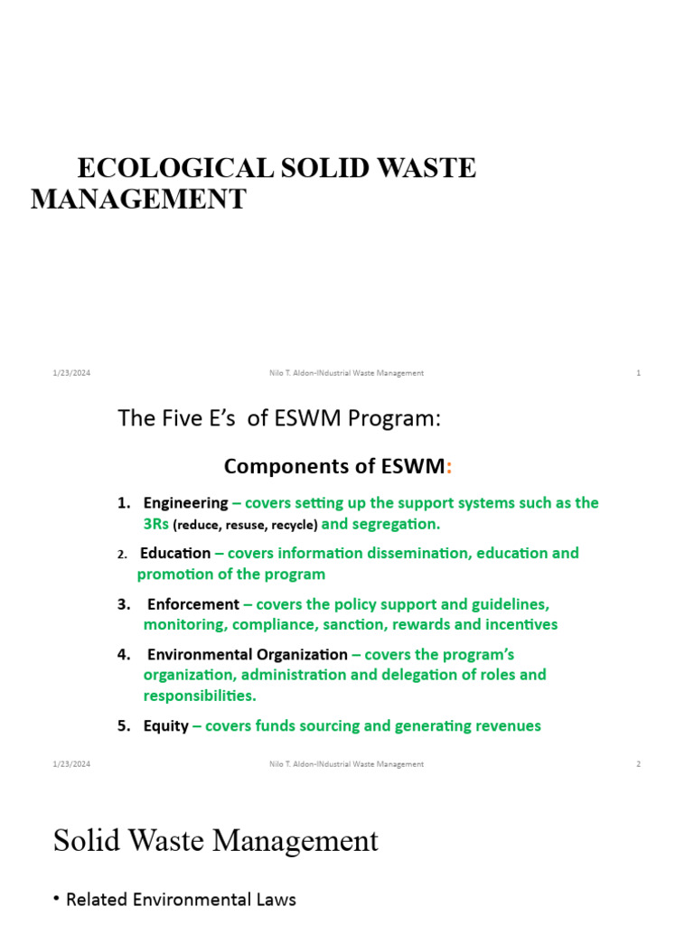 Solid Waste Management | Download Free PDF | Waste Management | Municipal Solid Waste