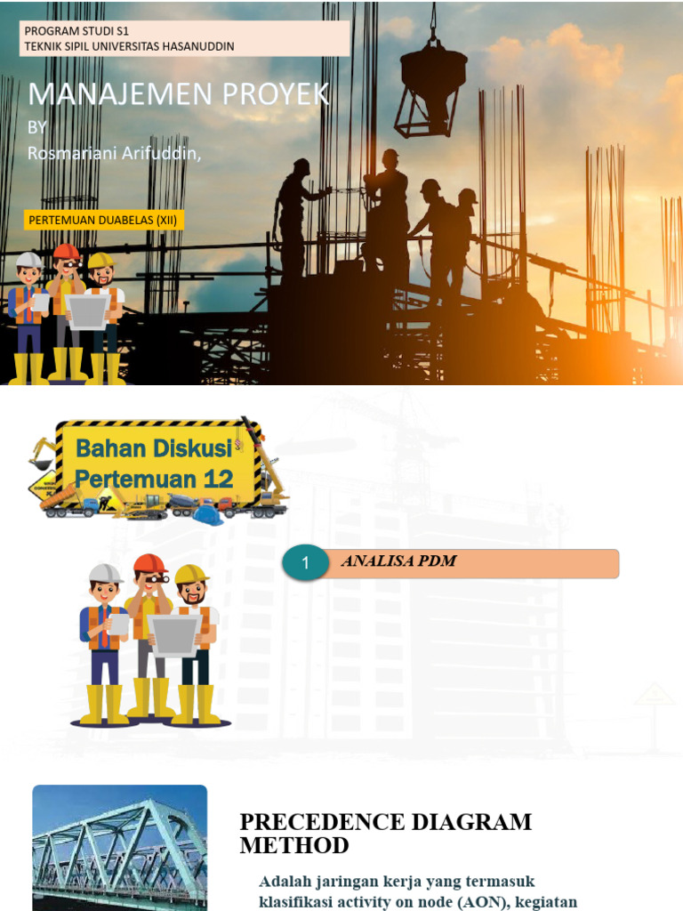 Materi ManPro Minggu 12 Analisis PDM 2024 | PDF | Metode & Bahan Ajar