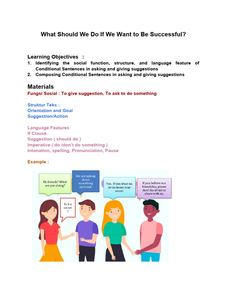 What Should We Do If We Want To Be Successful | PDF | Clause | Linguistics