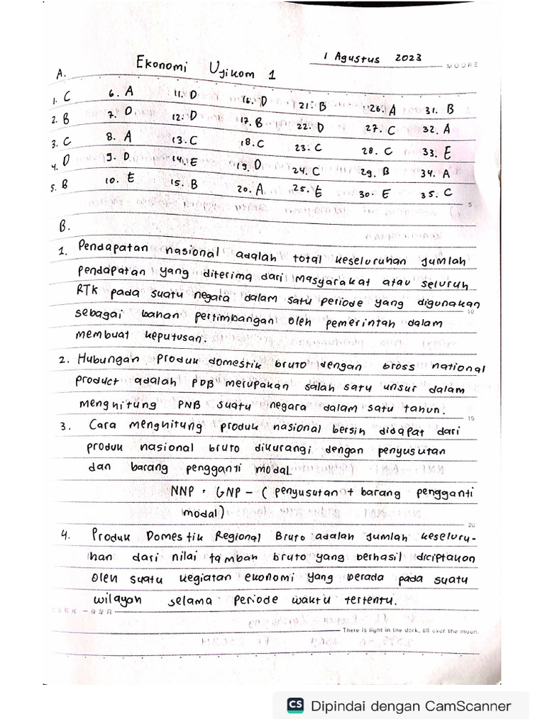 Ekonomi Ujikom 1 | PDF