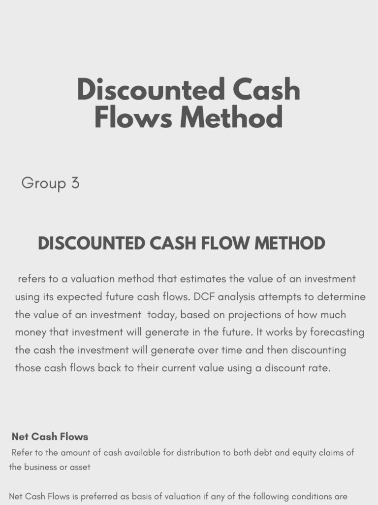 Discounted-Cash-Flow-Method-Group-3 | PDF | Expense | Discounted Cash Flow
