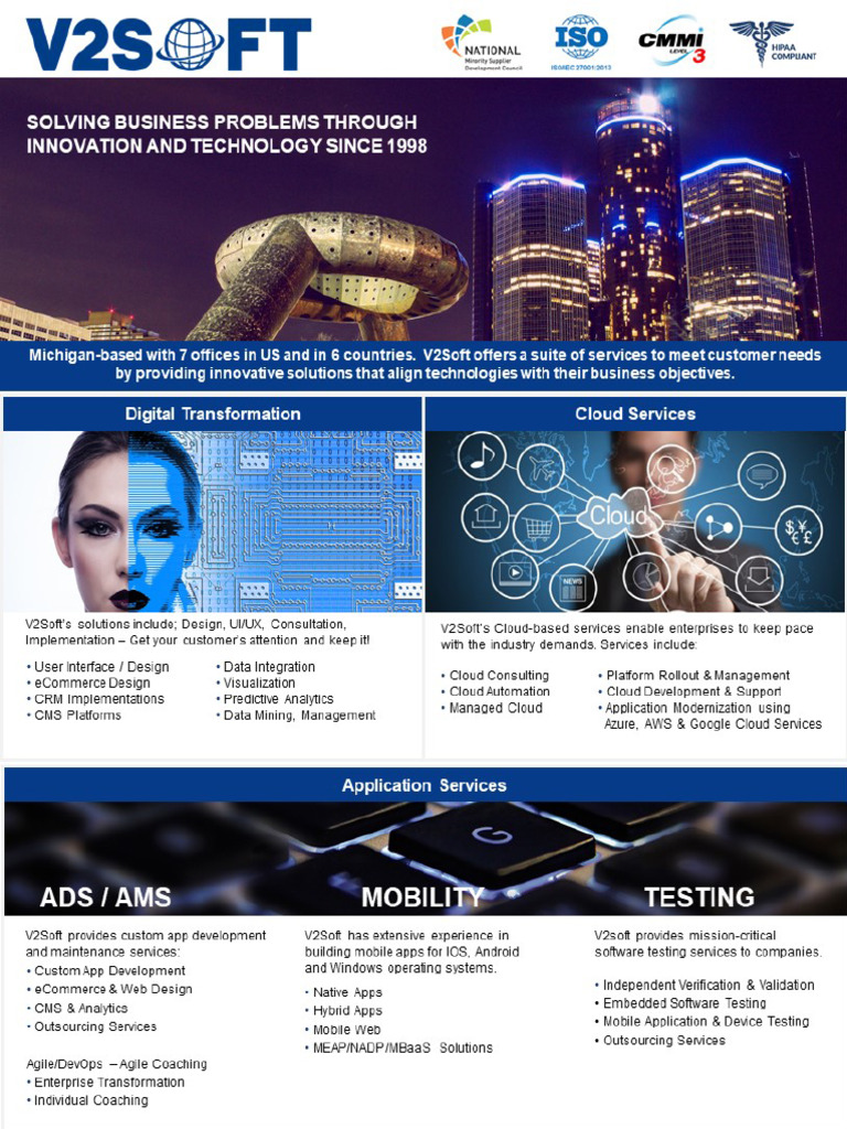 V2Soft Company Overview | PDF