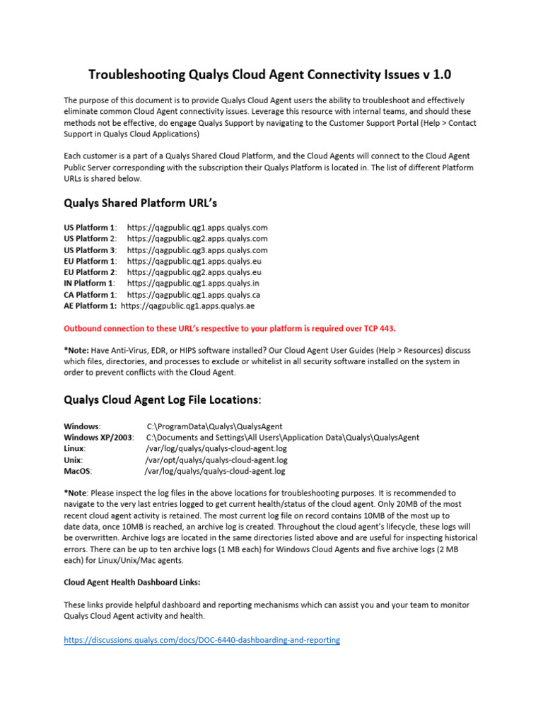 Cloud Agent Troubleshooting | Download Free PDF | Transport Layer Security | Proxy Server