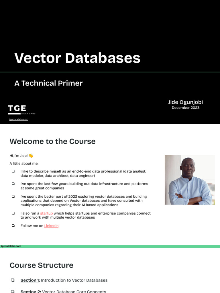 Vector Databases - A Technical Primer | PDF | Databases | Database Index Vector Databases - A Technical Primer | PDF | Databases | Database Index