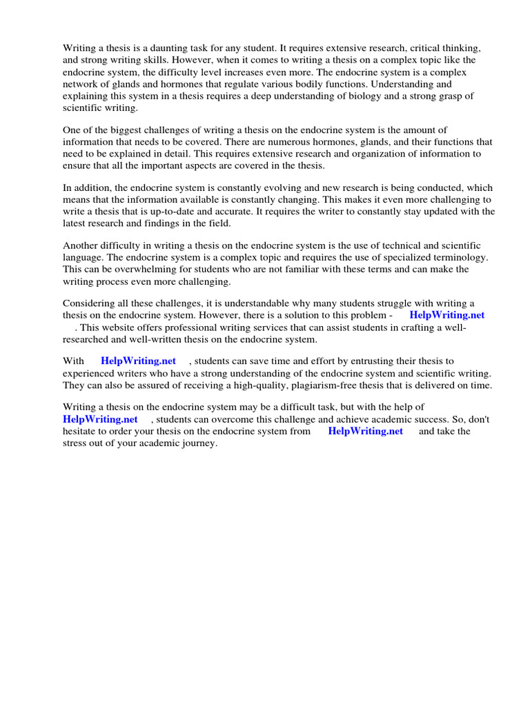 Term Paper Endocrine System | PDF | Endocrine System | Adrenal Gland