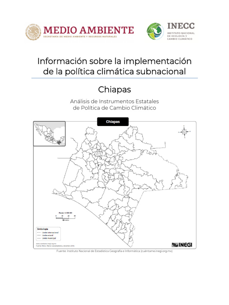 Instrumentos Cambio Climatico Reporte - Chiapas | PDF | La contaminación del aire | Residuos