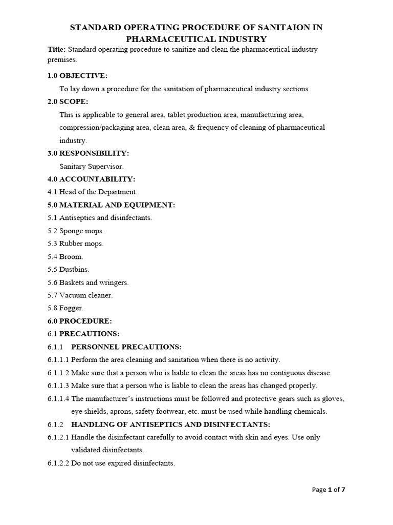 Sanitation in Pharmaceutical Industry | PDF | Disinfectant | Antimicrobial
