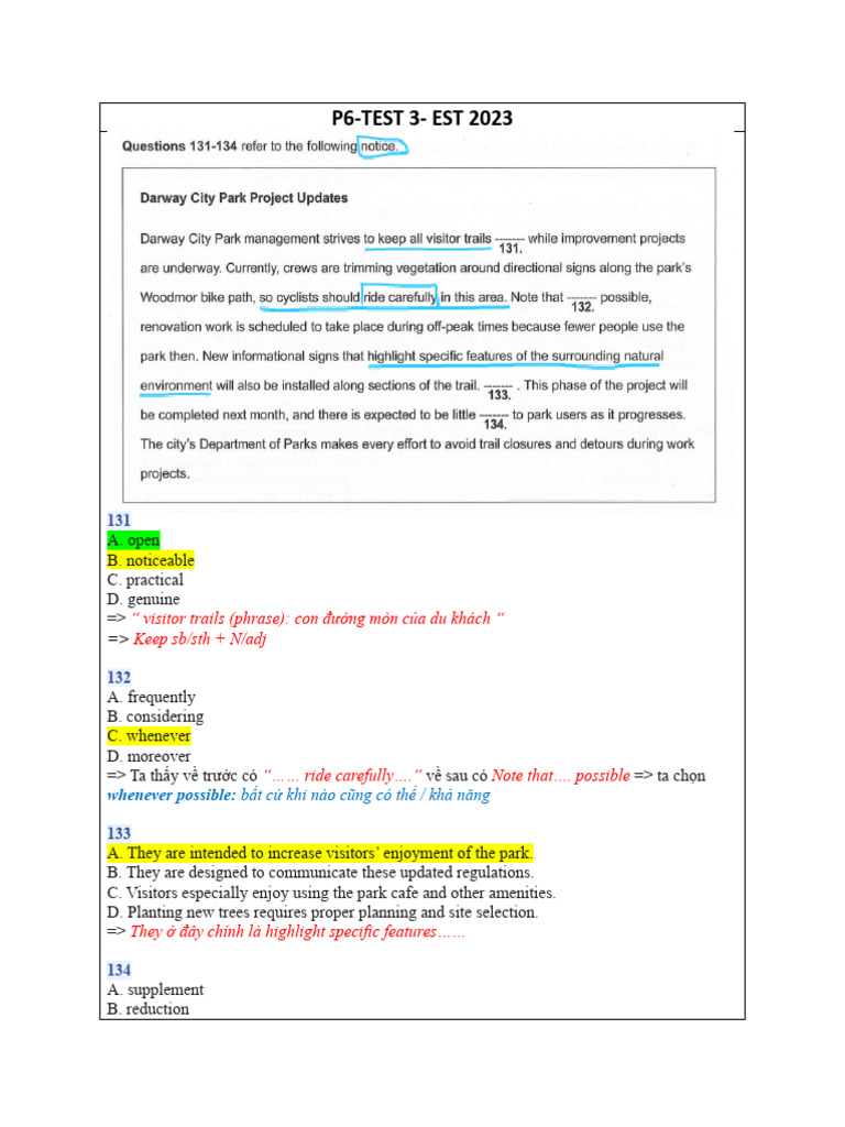 P6-Test 3-Est 2023 | PDF