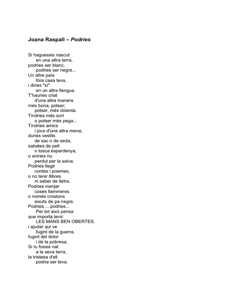 Podries de Joana Raspall | PDF