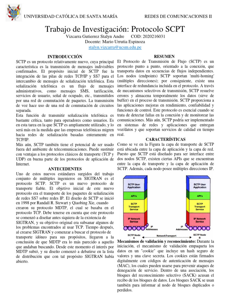 Trabajo Investigacion SCPT - VizcarraS | PDF | Protocolo de Control de ...