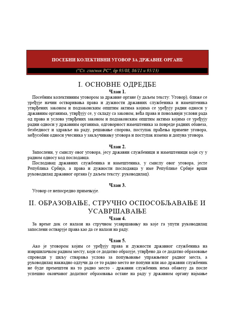 Kolektivni Ugovor | PDF