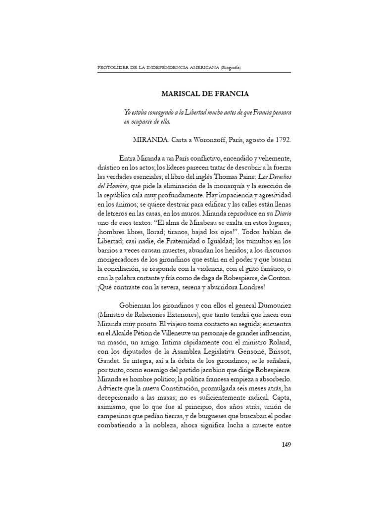 Francisco De Miranda 3 Pdf Maximilien Robespierre Francia