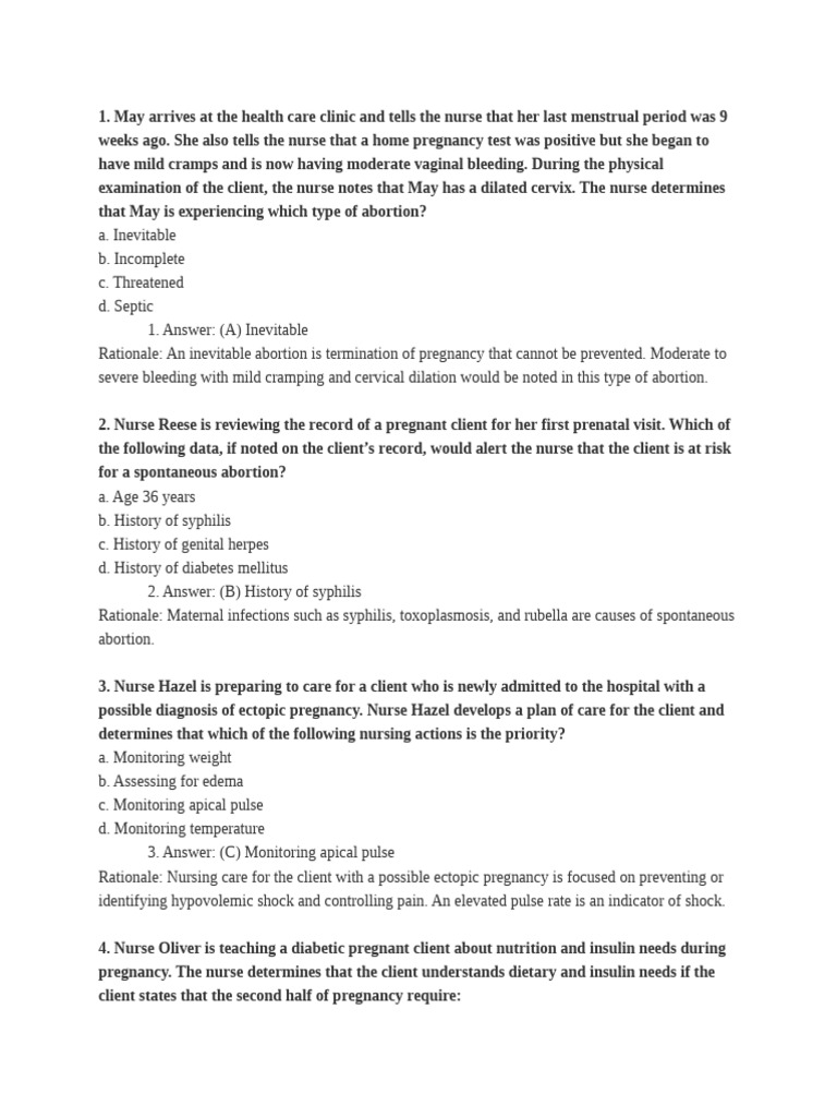 Preboard Exam C Maternal CHN | PDF | Twin | Caesarean Section